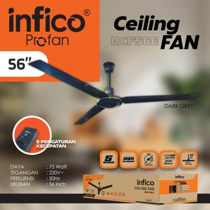 Kipas Angin Ceiling Fan Besi Infico Kipas Langit-Langit 56'' 5 Speed ... Kipas Angin Ceiling Fan Besi Infico Kipas Langit-Langit 56'' 5 Speed ...
