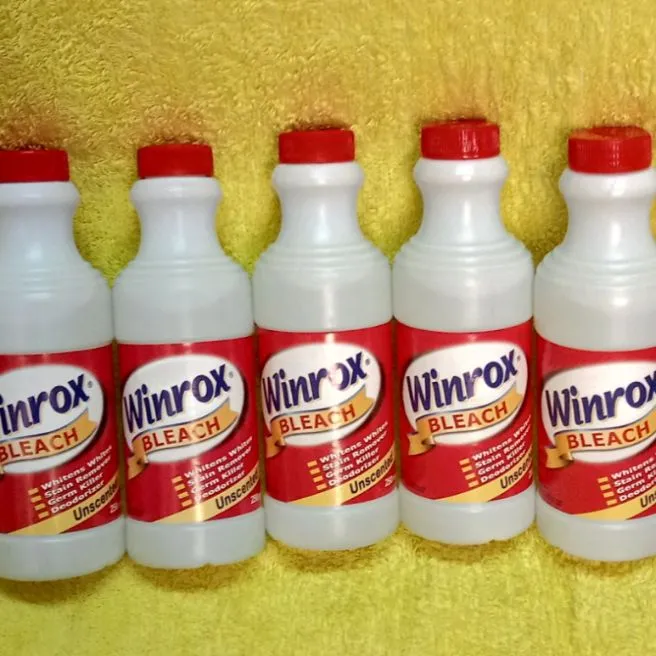 Winrox Bleach 1250ml.( 250ml x 5) Whitens whites, Stain Remover, Germs ...