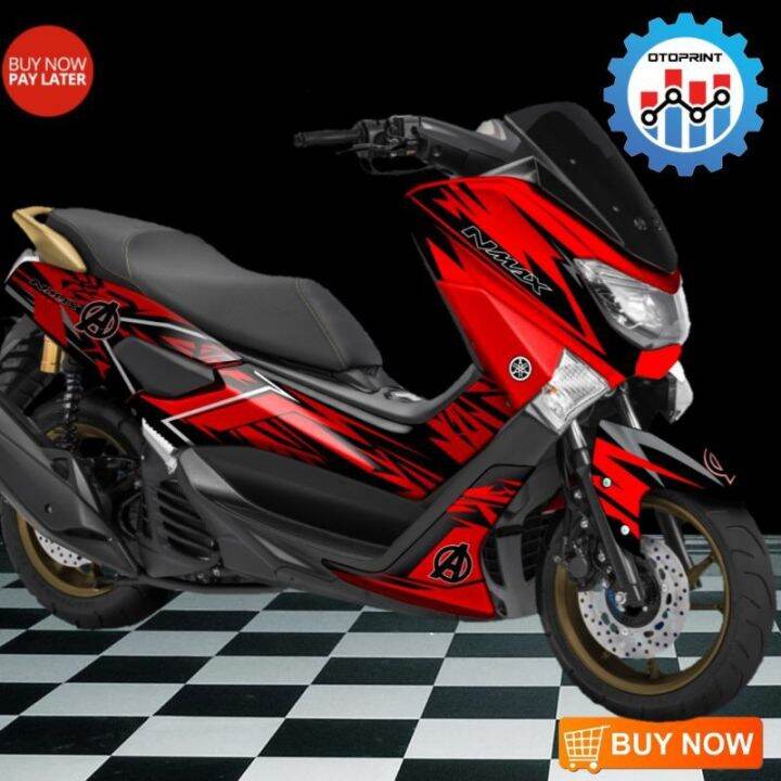 Decal Sticker Motor Full Body Yamaha Nmax Lis Merah | Lazada Indonesia