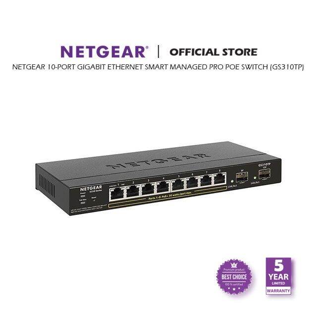 【READY STOCK】NETGEAR 10-Port Gigabit Ethernet Smart Managed Pro PoE ...