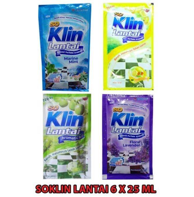 SOKLIN LANTAI SACHET 25 ML RENCENGAN (ISI 12 SACHET) | Lazada Indonesia