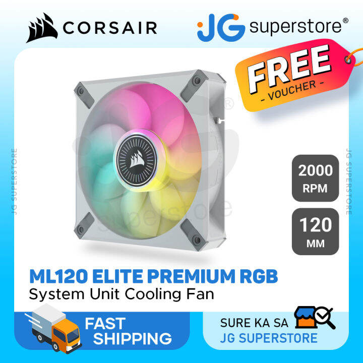 CORSAIR ML120 Elite Premium iCUE RGB 120mm Desktop System Unit PWM ...