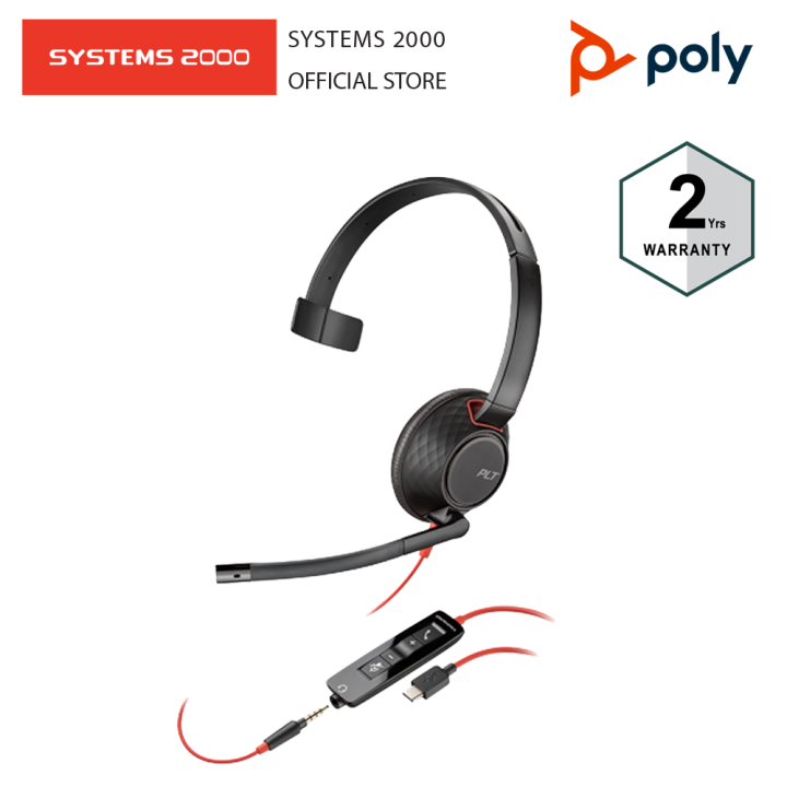 POLY BLACKWIRE 5210,C5210 USB-C MONO USB HEADSET | Lazada.co.th