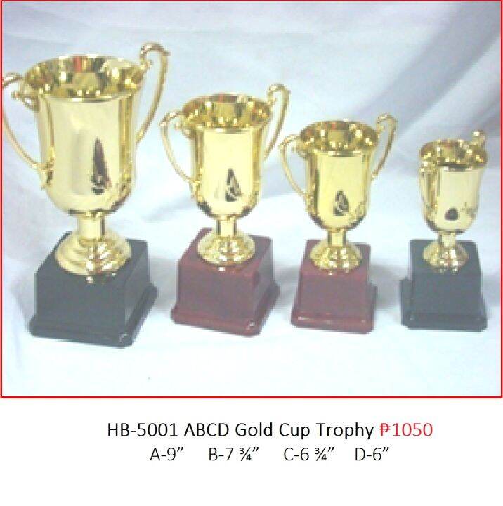 HB-5001 ABCD Gold Cup Trophy Set of 4 | Lazada PH