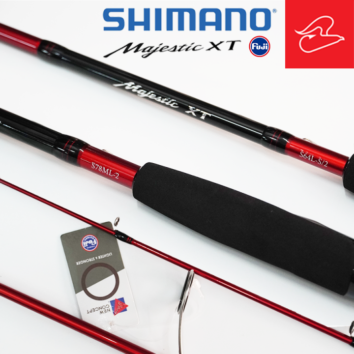 คันสปินนิ่งตีเหยื่อปลอมชิมาโน่ Shimano Majestic XT ไกด์ฟูจิ สองท่อนต่อกลาง | Lazada.co.th