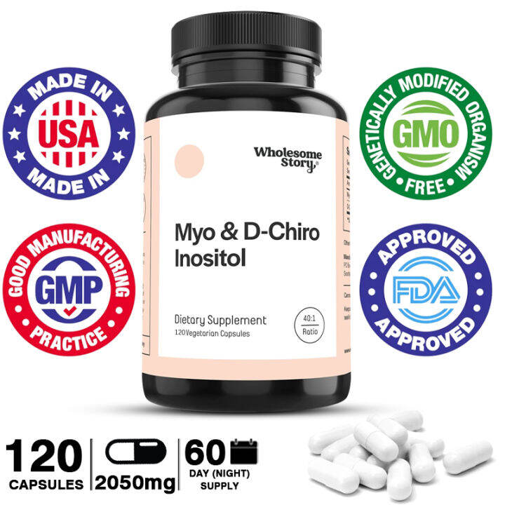 Wholesome Story Myo & D-Chiro Inositol Vitamin B8 Healthy Female ...