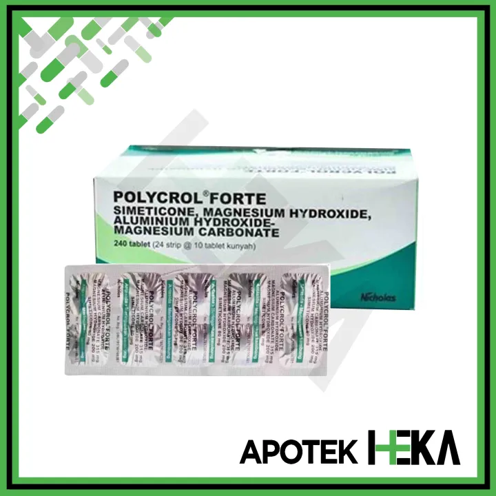 Polycrol Forte Box isi 24x10 Tablet - Obat Maag Mual Lambung | Lazada ...