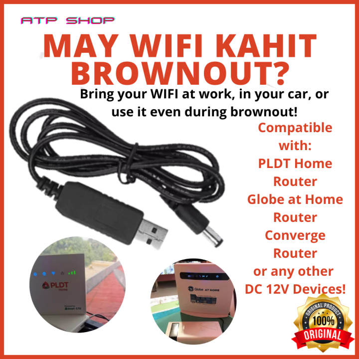 WIFI Router to Powerbank USB Cable Connector 12V-1A WIFI to Powerbank ...