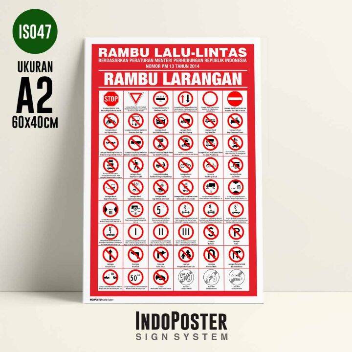 Poster K3 Safety Ayah Rambu Lalu-lintas PM13 2014 Rambu Larangan Tanpa ...