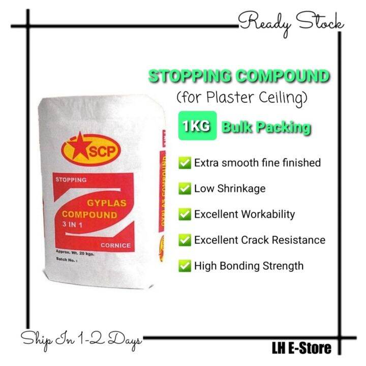1KG SCP 3 IN 1 Stopping Compound (Plaster Ceiling) for Bonding ...