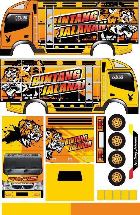 STIKER MINIATUR TRUK OLENG #3 Uk.30cm | Lazada Indonesia