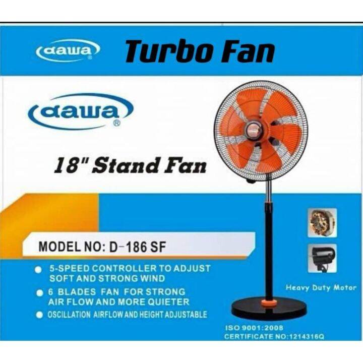 STAND FAN [ Dawa 18" Turbo Stand Fan ] Heavy Duty Motor | Lazada
