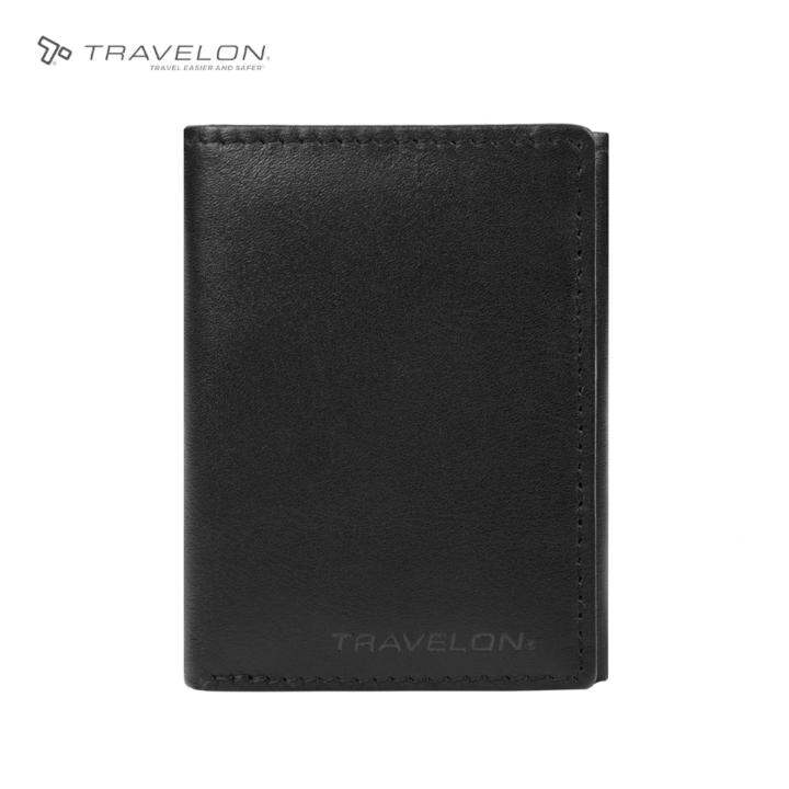 Travelon Anti-Theft RFID Protected Leather Trifold Men'S Wallets ...