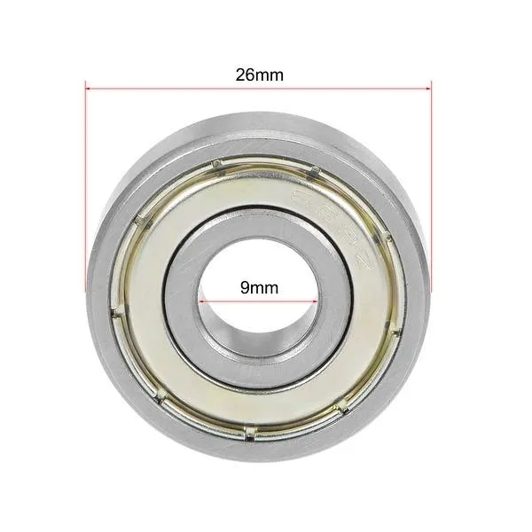 4 ชิ้น 629 Z ( 9 x 26x 8 mm. ) BALL BEARING629-ZZ ลูกปืนเม็ดกลม ฝาปิด ...