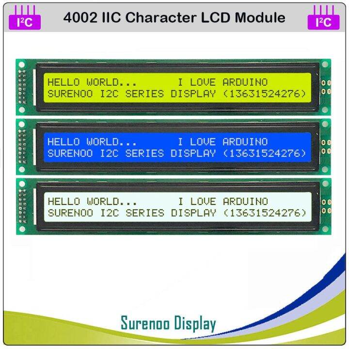 Serial IIC / I2C / TWI 4002 402 40x2 Character LCD Module Display ...