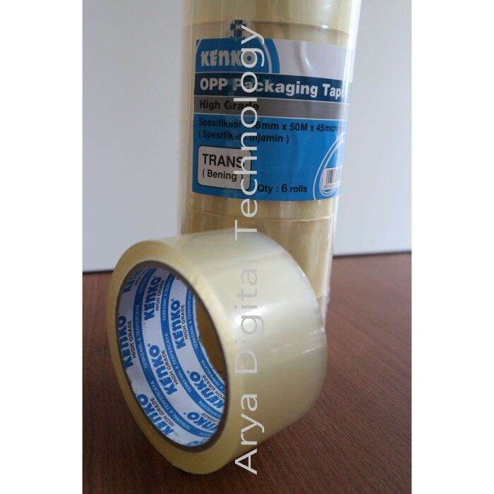 Lakban Bening OPP Packaging Tape Trans Kenko 48mm 2 Inch Blue Core ...
