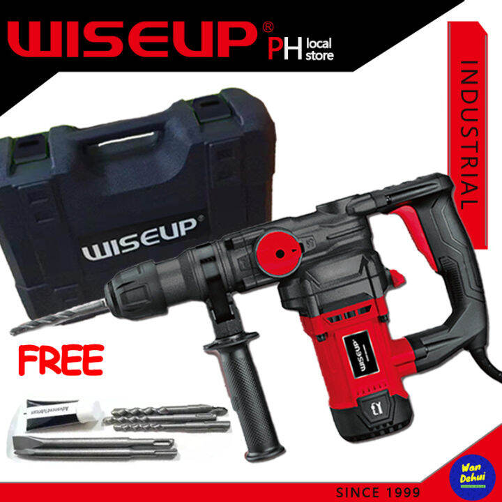 WISEUP Original 3 IN 1 Concrete Heavy Duty Chipping Gun Rotary Hammer ...