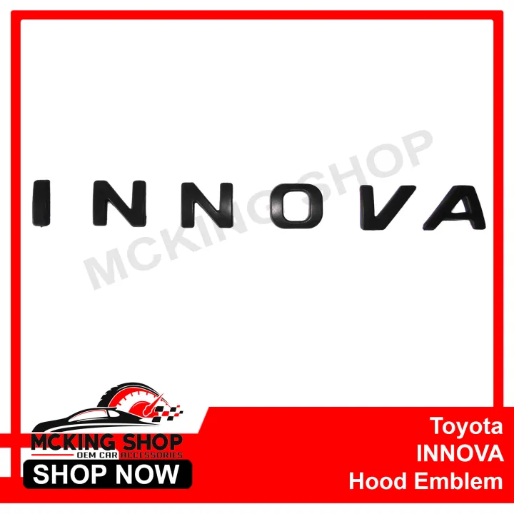 INNOVA Hood Emblem for Toyota Innova (Matte Black) | Lazada PH