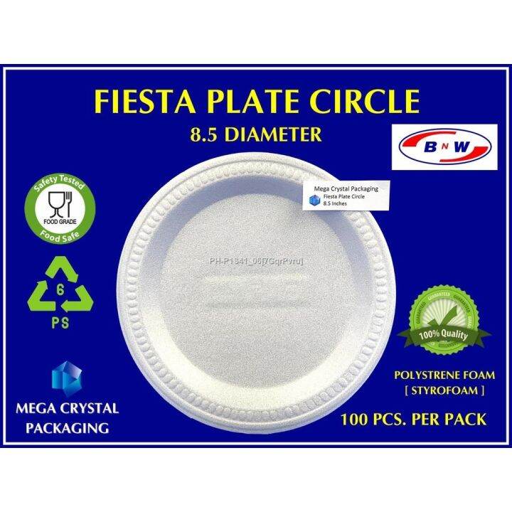 Styro / Plate Round [ Pcs. Per Pack ] | Lazada PH