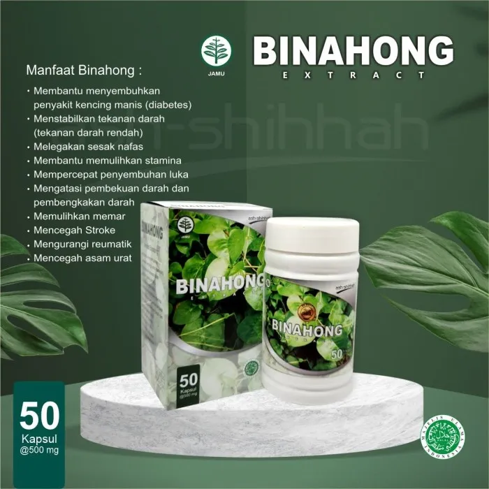 Kapsul Ekstrak Daun Binahong Ash Shihhah Ash Shihah Original 50 Kapsul