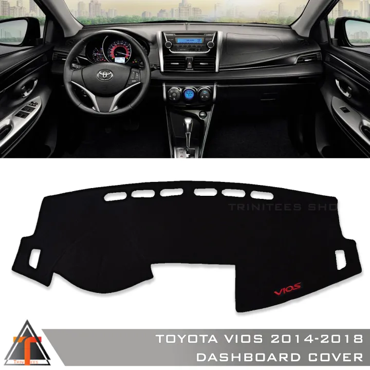 Dashboard Cover for TOYOTA VIOS 2014-2018 High Quality Dash Mat Red ...