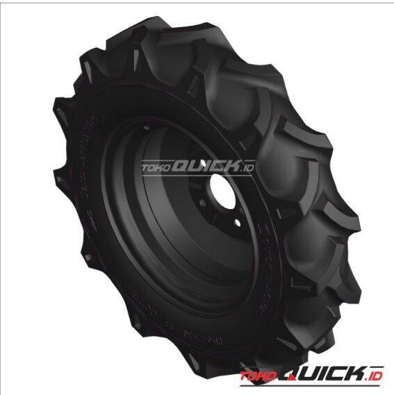 Set Roda Karet Original Traktor Quick G1000 (Ban Luar, Ban Dalam, Velg ...