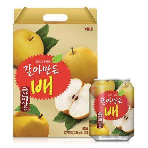 [Original] 갈아만든배 HAITAI Korean Crushed Pear Juice (น้ำสาลี่) 238ml*12 | Lazada.co.th
