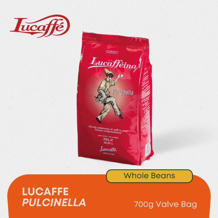 Lucaffe Pulcinella Energy Drink 700g - Whole Coffee Beans (Valve Bag ...