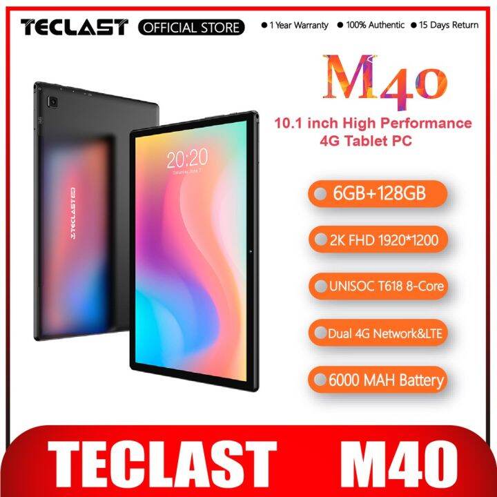 Teclast M40 Android 10.0 Tablet PC 6GB RAM 128GB ROM 10.1 inch 8MP Dual ...