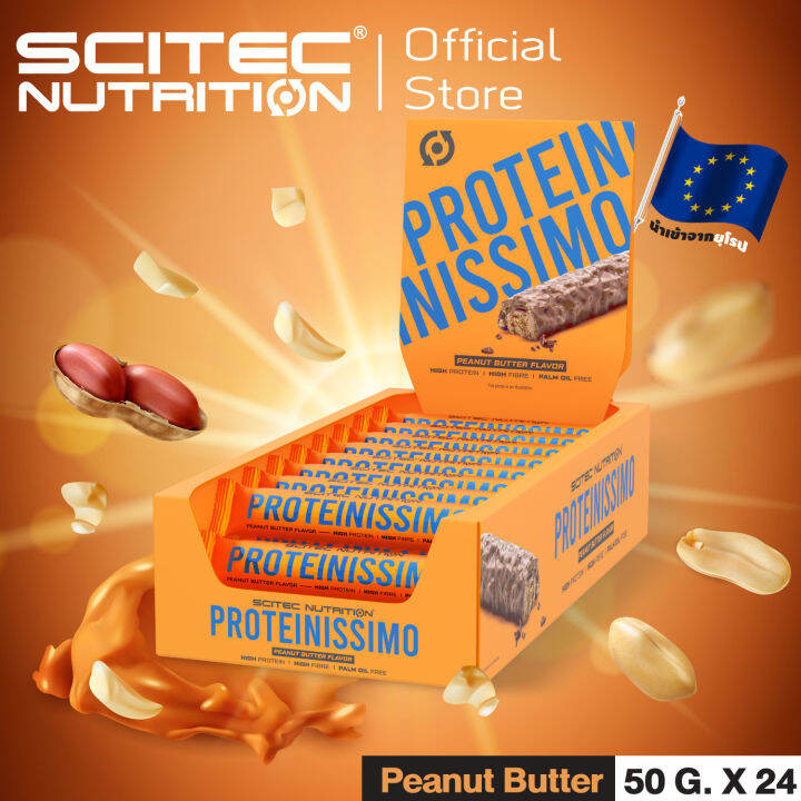 SCITEC NUTRITION Proteinnissimo Protein Bar 1 box 24 bars.-Peanut ...