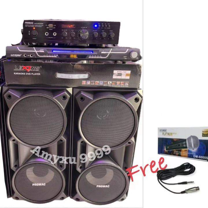 karaoke set promac amplifier and speaker with lexing dvd player free ...
