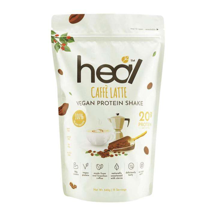Heal Caffe Latte Vegan Protein Shake Powder (15 Servings) | Lazada ...