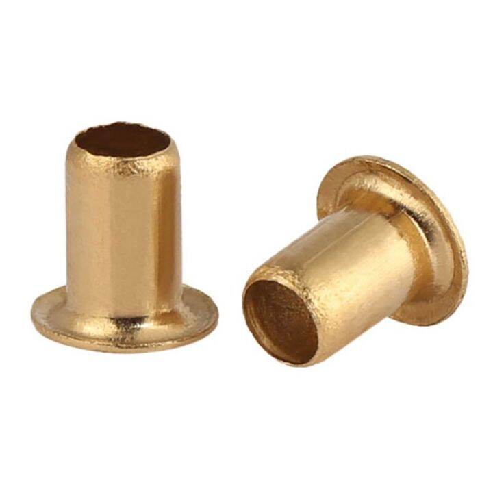 Brass Thin Semi Eyelets Vias Brass Hollow Tubular Rivets M0.9 M1.3 M1.5 ...