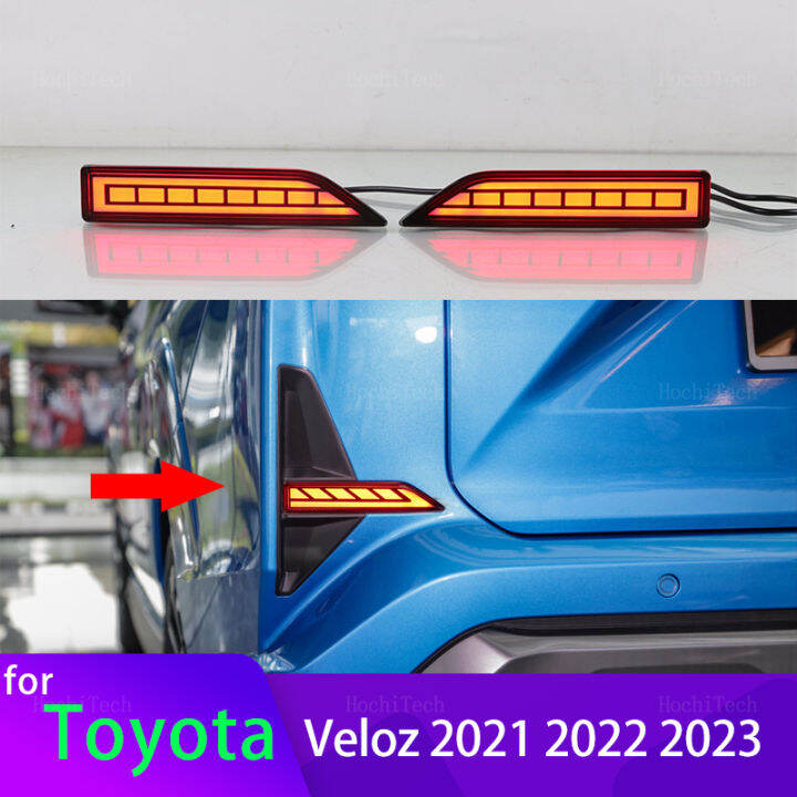 Car LED Rear Bumper Lamps ke Reflector Fog Lights Taillights For Toyota ...
