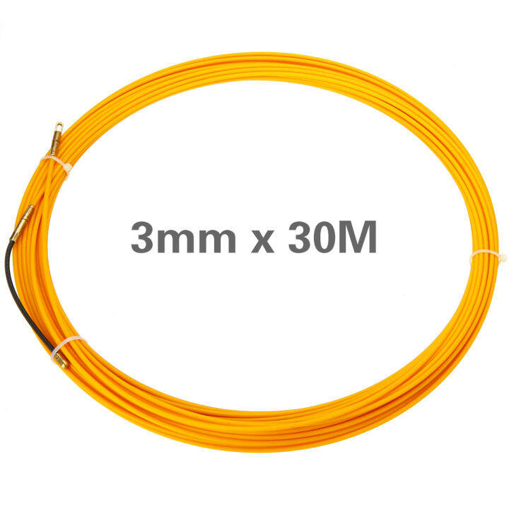 Mayitr 30M 3mm สายไฟเบอร์กลาส Push Pullers Duct Snake Rodder Tape Wire ...
