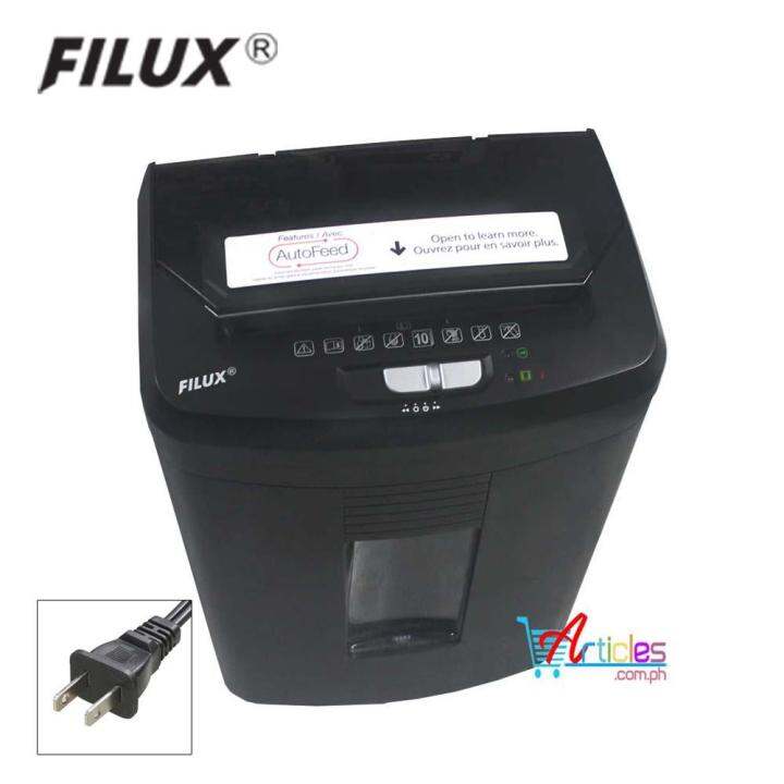 Filux Paper Shredder shredding machine Micro Cut 10 Sheet Capacity ...