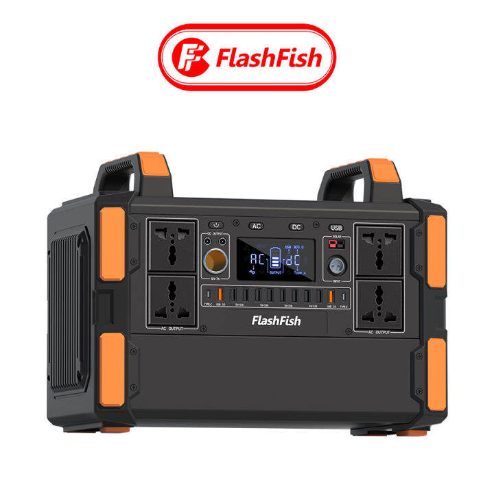 FlashFish F132 Power Station 1000W/1048Wh Portable Solar Generator 1000W AC Outlets LiFePo4 ...