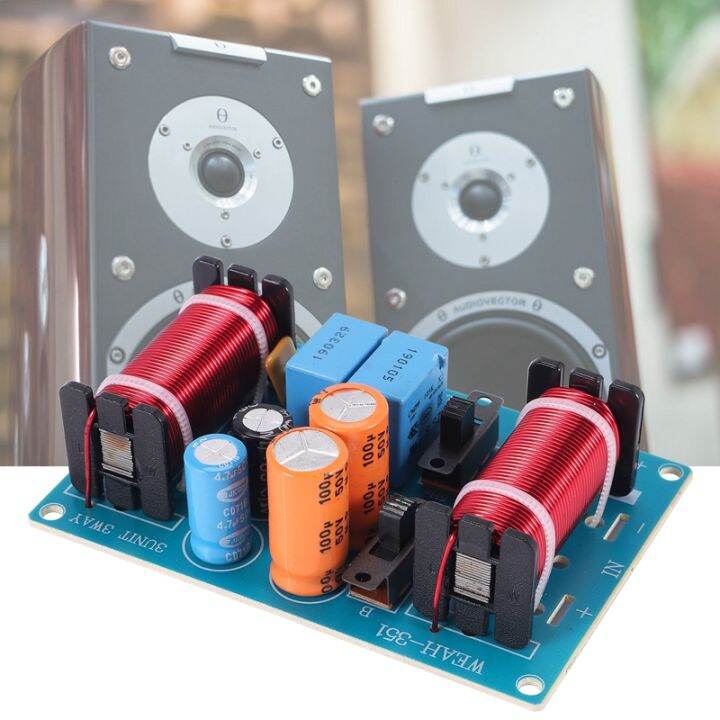 150W Speaker Treble Alto Bass Audio Frequency Divider 3 Way Crossover Filter for 4-11 Inch ...