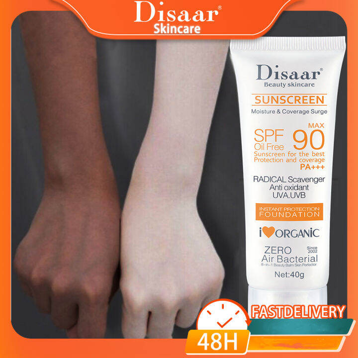 DISAAR SPF 90 Sunscreen Face Whitening Lotion Sunblock Face and Body Cream Skincare Facial ...