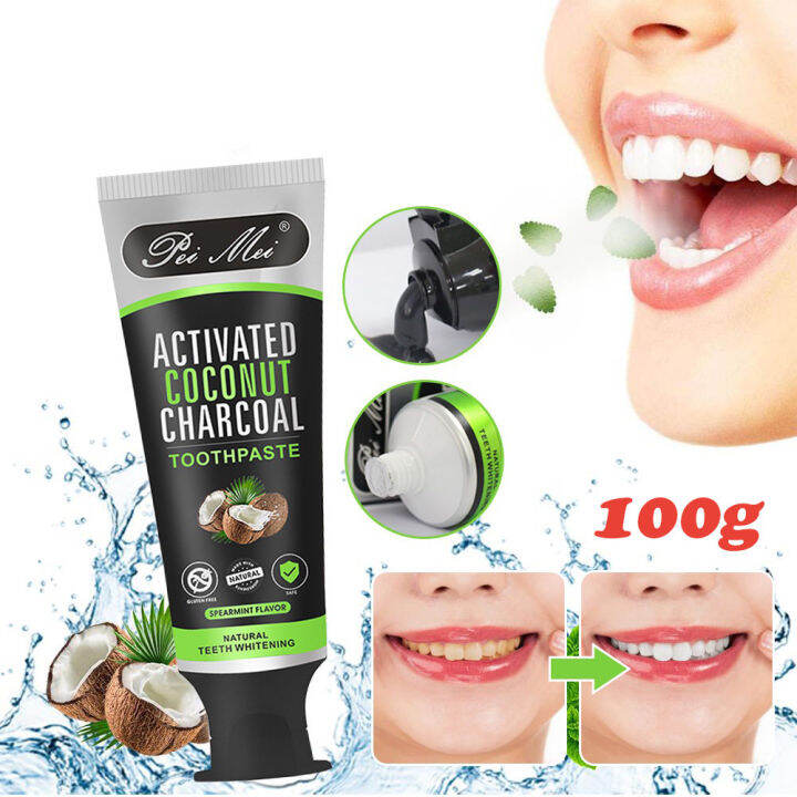 Coconut toothpaste/Activated carbon toothpaste/Antimicrobial Tooth ...