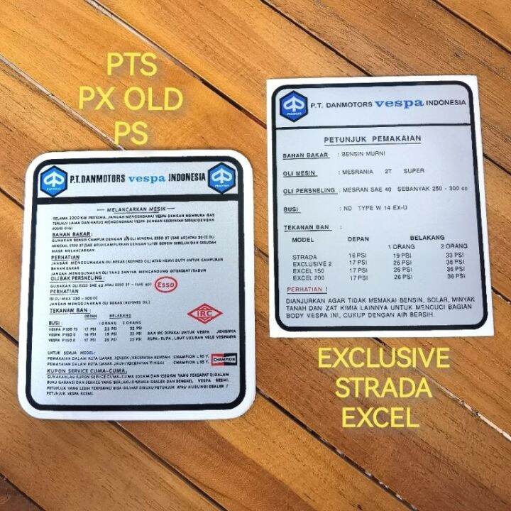 STIKER RUNNING IN VESPA PTS PX EXCEL DANMOTOR | Lazada Indonesia STIKER RUNNING IN VESPA PTS PX EXCEL DANMOTOR | Lazada Indonesia