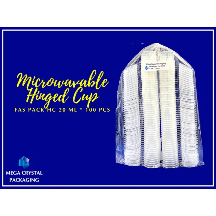 Donewell / Fas Pack Microwavable Cup with Hinged Lid 20 ml [ 50/100 Pcs ...