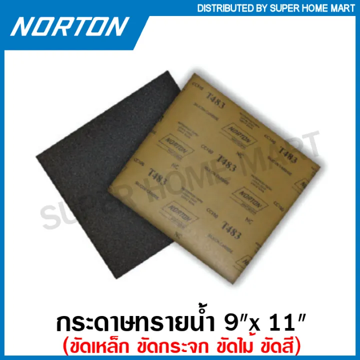 Norton กระดาษทรายน้ำ 9 นิ้ว x 11 นิ้ว รุ่น T483 (มีเบอร์ 80 - 2000 ให้เลือก) | Lazada.co.th