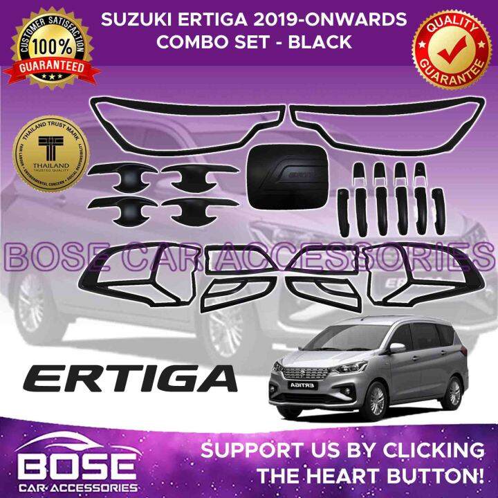 Suzuki Ertiga Garnish Set 2019 2020 2021 2022 Black / Chrome Ertiga ...