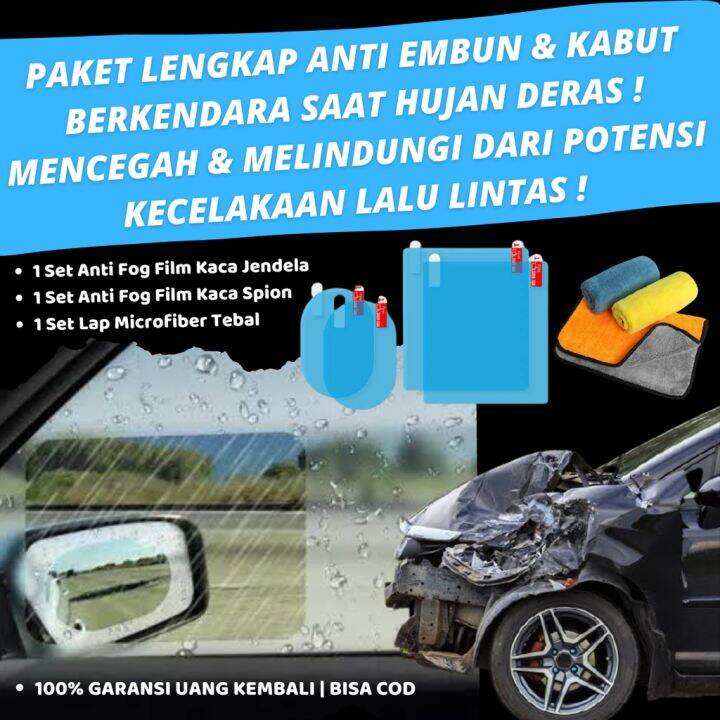 Promo Paket Lengkap 3 IN 1 Pelindung Kaca Spion dan Jendela Mobil Anti ...