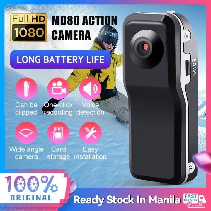 [Manila Stock] MD80 Mini camera Sports Camera HD 1080P DV DVR Spy ...