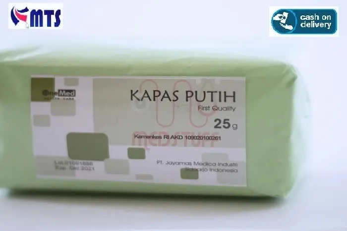 COD - Kapas Putih Pembalut 25 Gram Onemed Kapas Gulung 25 gr | Lazada ...