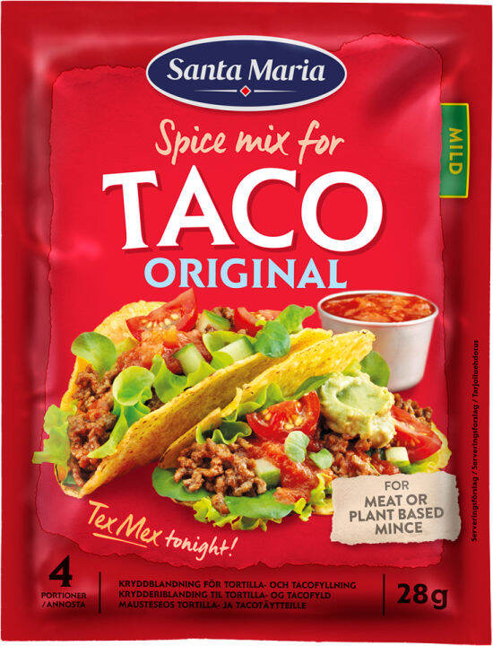 Santa Maria Taco Original Spice Mix 28g Ground Beef, Chicken, Fish ...