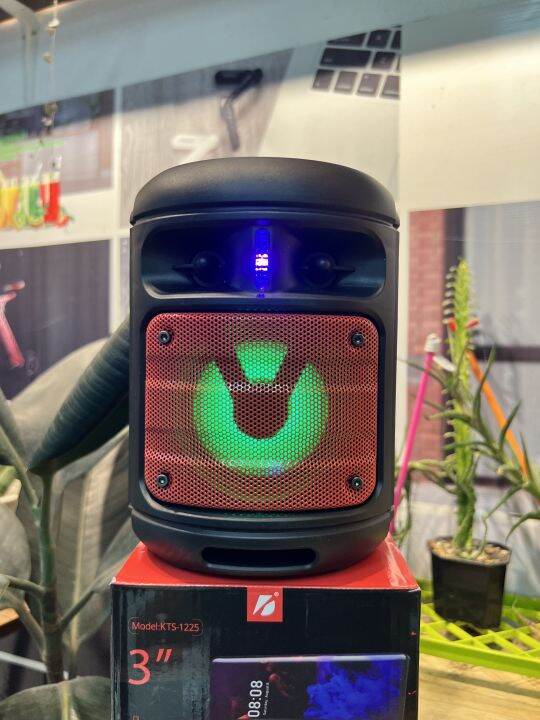 ลำโพงบลูทูธ รุ่น KTS-1225 ลำโพงพกพา เสียบไมค์ได้ เปิด-ปิดไฟได้. | Lazada.co.th