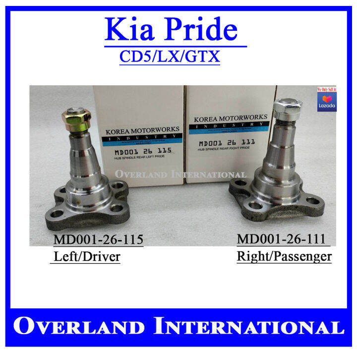 HUB SPINDLE WITH NUT, (Sold By Pair or By Piece) , Rear Left MD001-26 ...